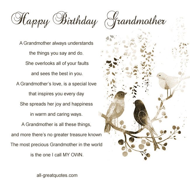 Birthday Wishes For Grandmother